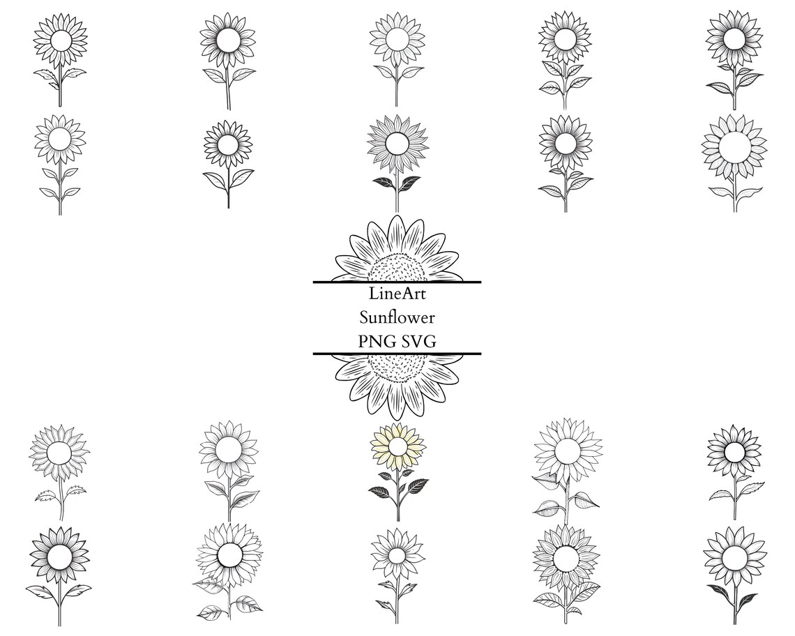 20 Sunflower Svg Designs, Sunflower Svg, Sunflower Bundle, Floral Svg ...
