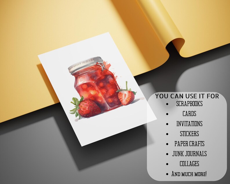 15 Berry Jam Watercolor Clipart Strawberries Watercolor - Etsy