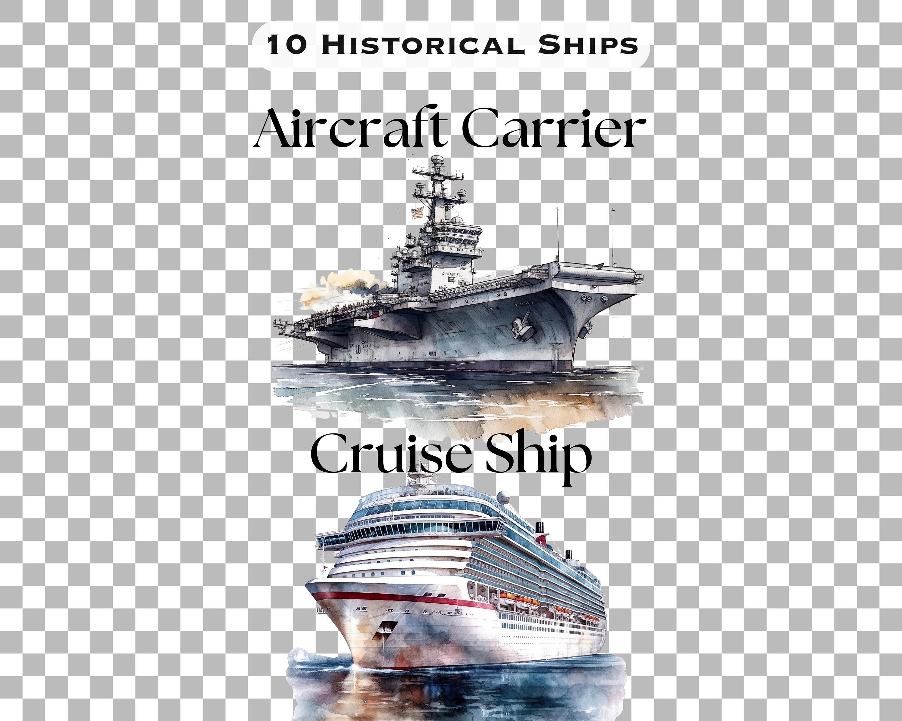 10 Images Historical Watercolor Ships Clipart, Retro Ships PNG and ...