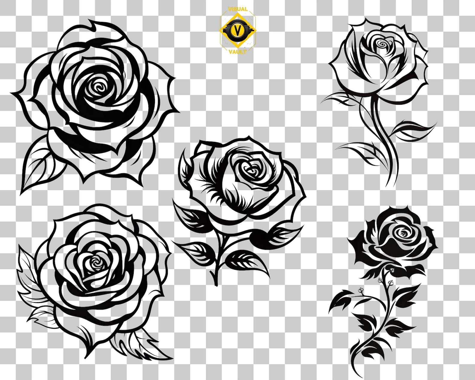20 Rose Svg Designs | Rose Svg | Rose Bundle | Floral Svg Bundle ...