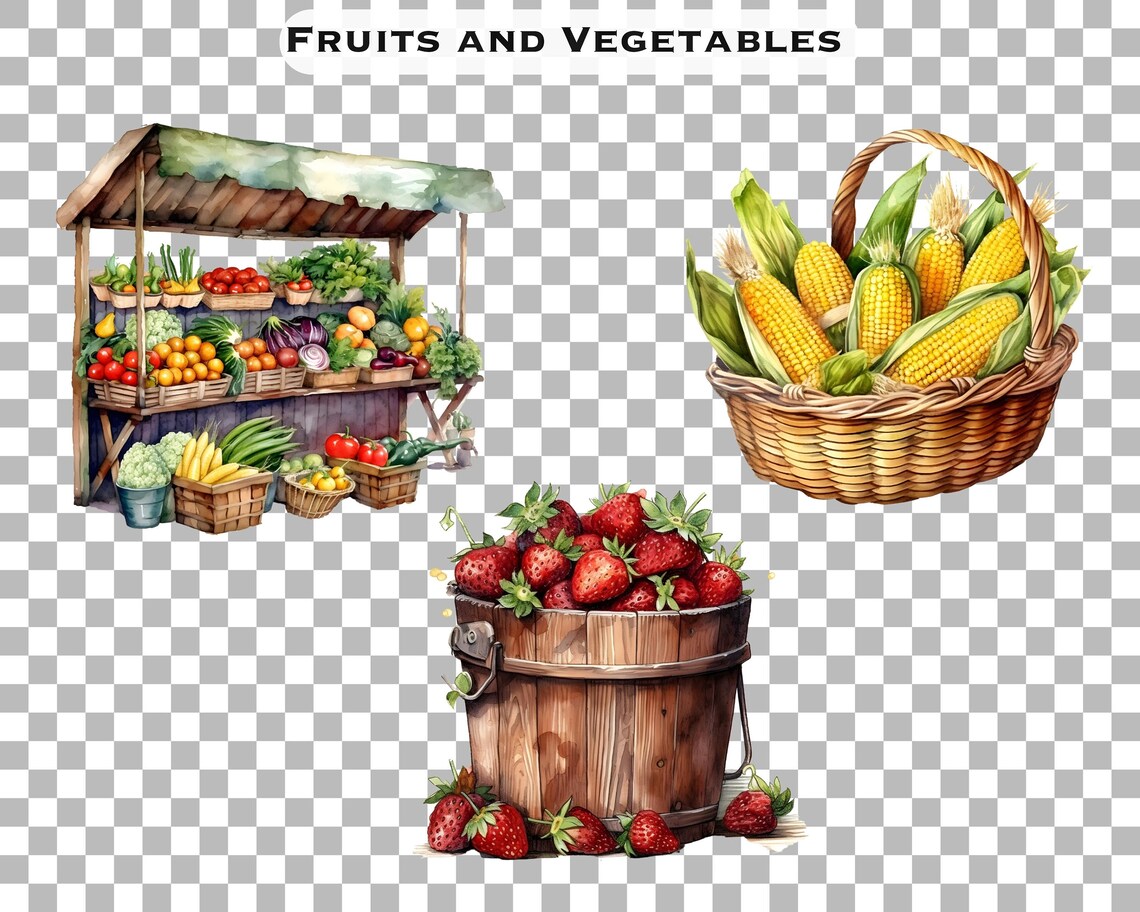Farm Life Clipart Bundle, Farm Life Watercolor Clipart, Farm Animals ...