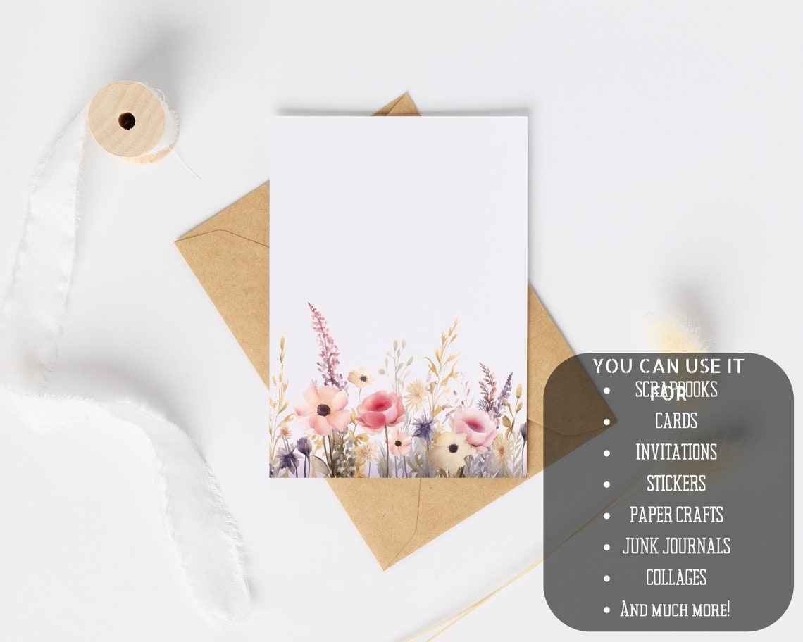 Pastel Watercolor Flowers Clipart Bundle 17 PNG Wildflower - Etsy