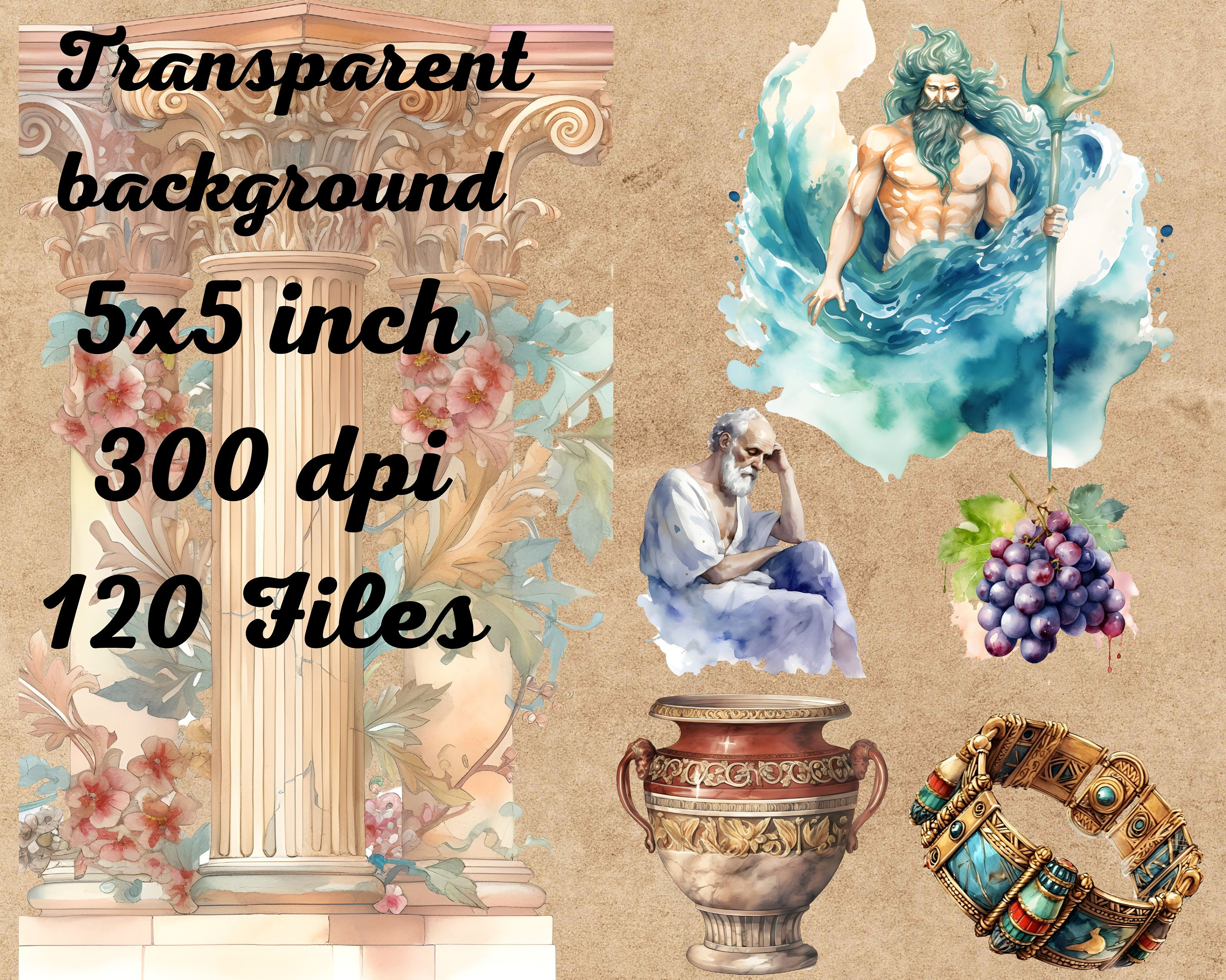 Ancient Civilizations Clipart Bundle, Egypt History Watercolor Clipart ...