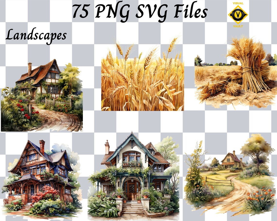 Farm Life Clipart Bundle Farm Life Watercolor Clipart Farm - Etsy