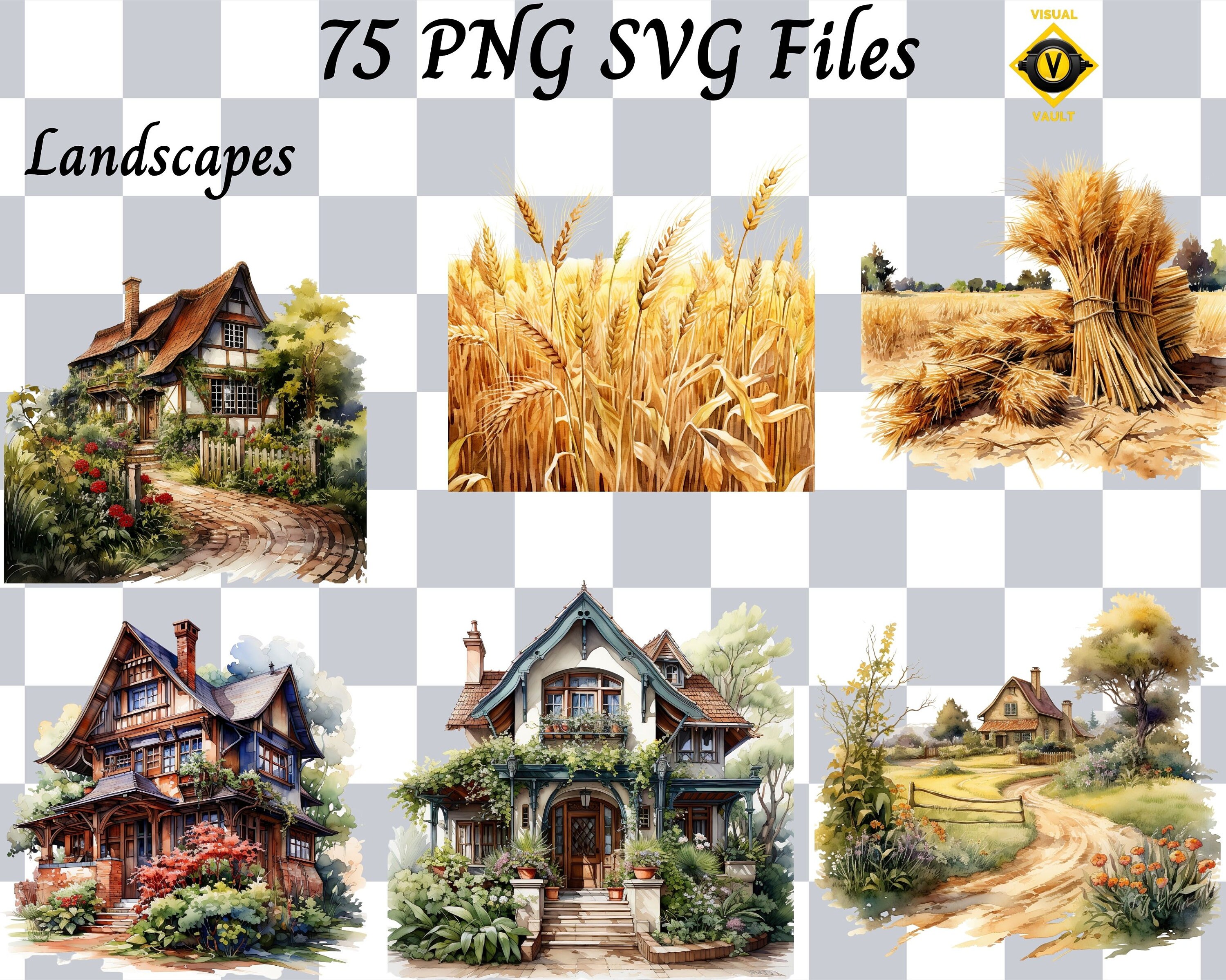 Farm Life Clipart Bundle Farm Life Watercolor Clipart Farm - Etsy