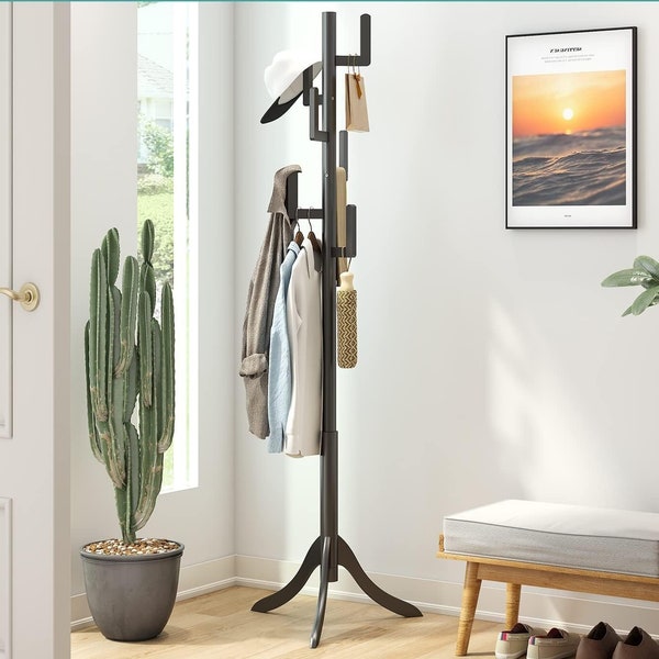 Bamboo Coat Rack - Etsy