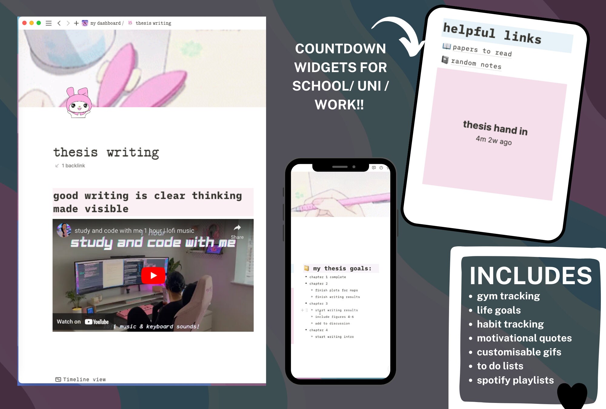 The Ultimate Academic Notion Template • All in One Life Planner, Notion ...