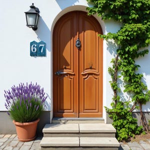 Handcrafted Deep Blue Ceramic House Number Tile: Turkish Design Address ...