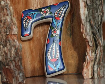 House Number Plaque, Ceramic Door Sign, Cottage Garden Design. - Etsy UK