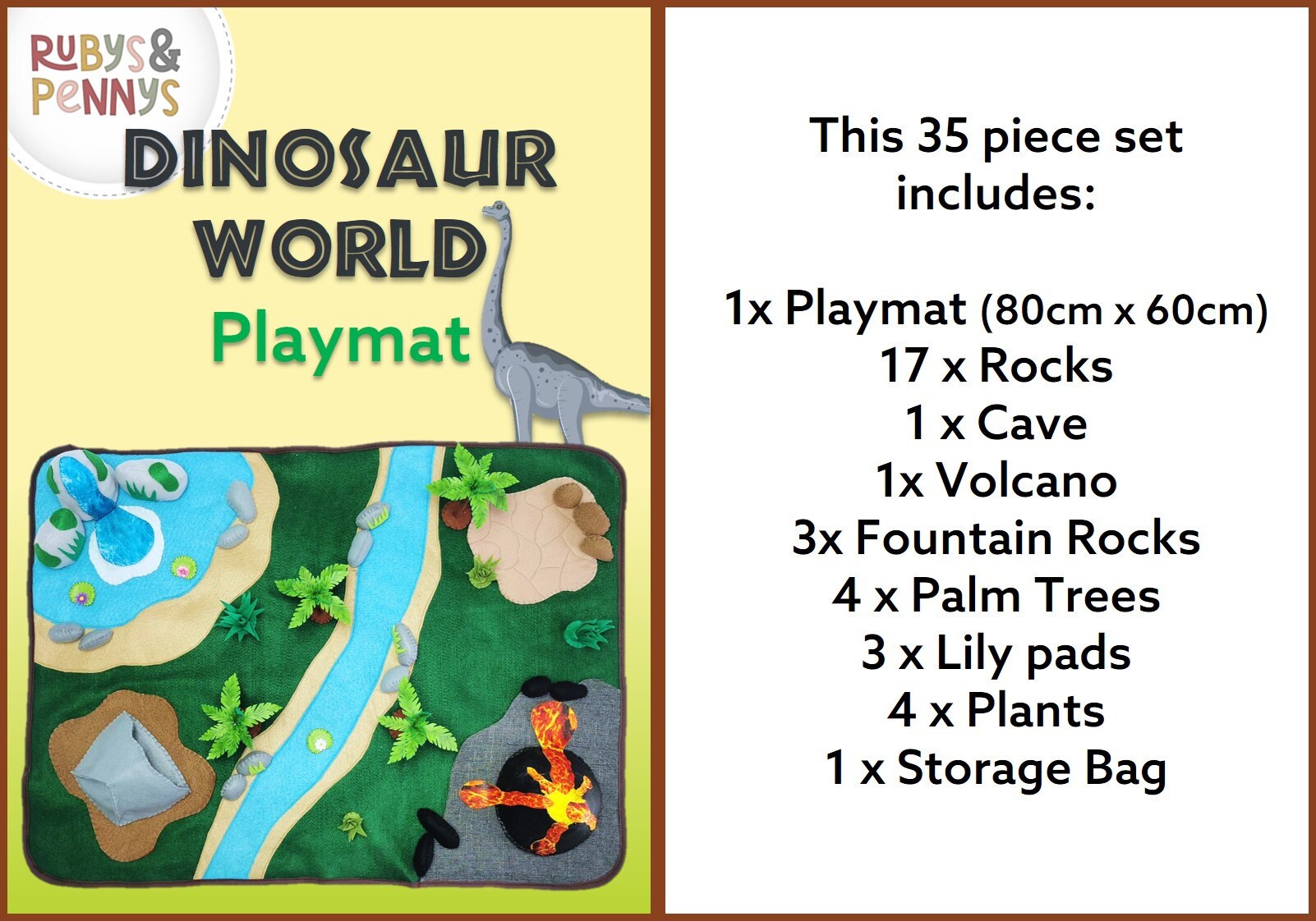 Montessori Inspired Dinosaur World Playmat - Etsy