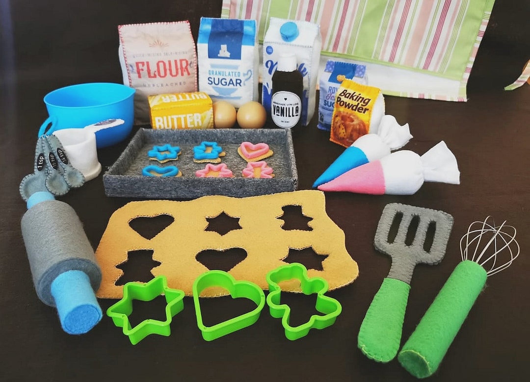 Baking Set for Kids Montessori Inspired Handmade Fabric Pretend Play ...