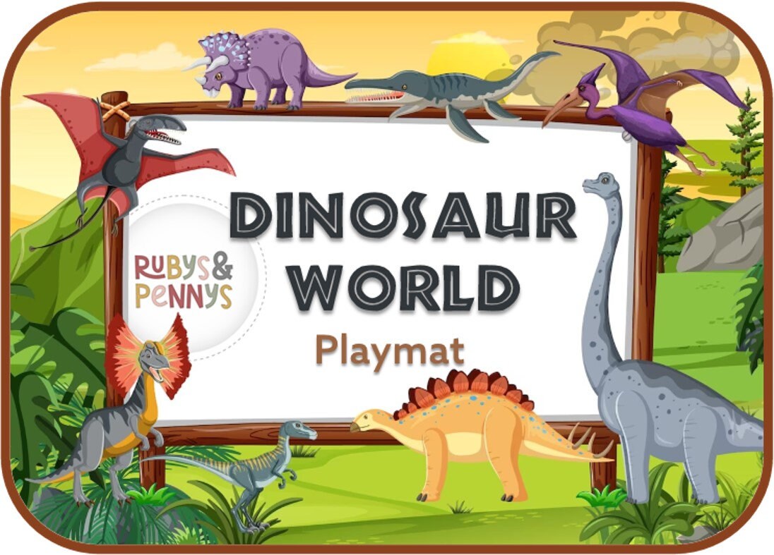 Montessori Inspired Dinosaur World Playmat - Etsy