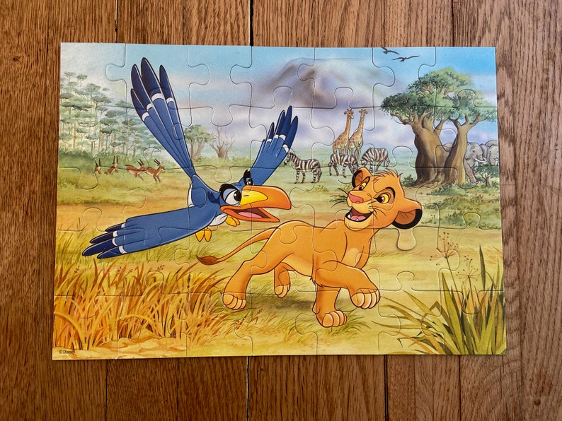 Vintage Jigsaw Puzzle Disney Lion King Simba Zazu Childrens - Etsy