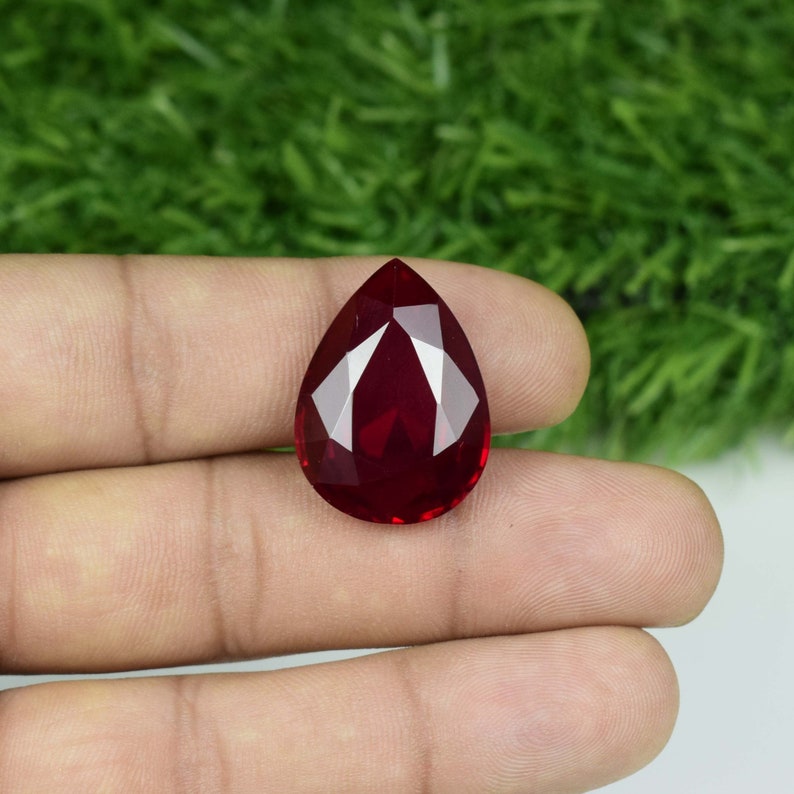 45 Cts Certified Beautiful Red Ruby Loose Gemstone, Red Ruby Gemstone ...