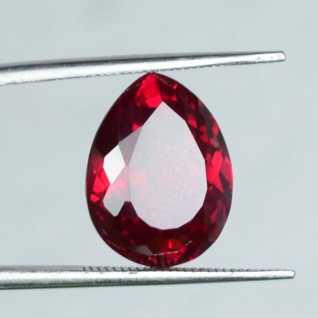 11 Ct Certified Natural Red Ruby Loose Gemstone Ring Size Pear Shape ...