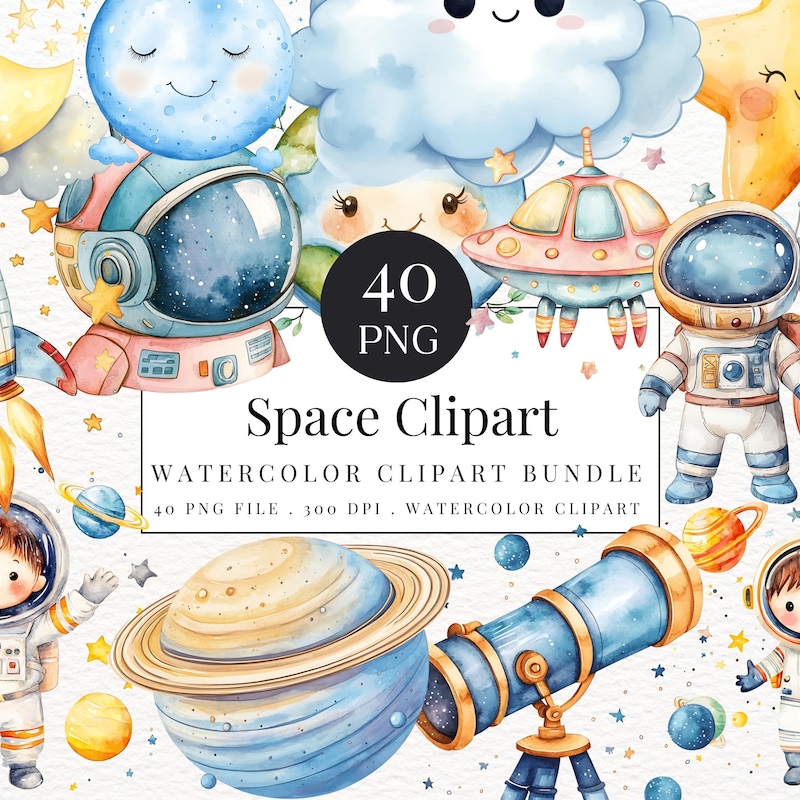 Outer Space Clipart - Etsy
