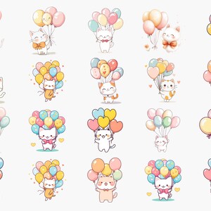 Kawaii Cat Birthday - Kawaii Cats Graphics - Cat Clipart - Kawaii ...