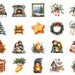 Watercolor Christmas Clipart: Festive Holiday Pngs (300 DPI) - Etsy