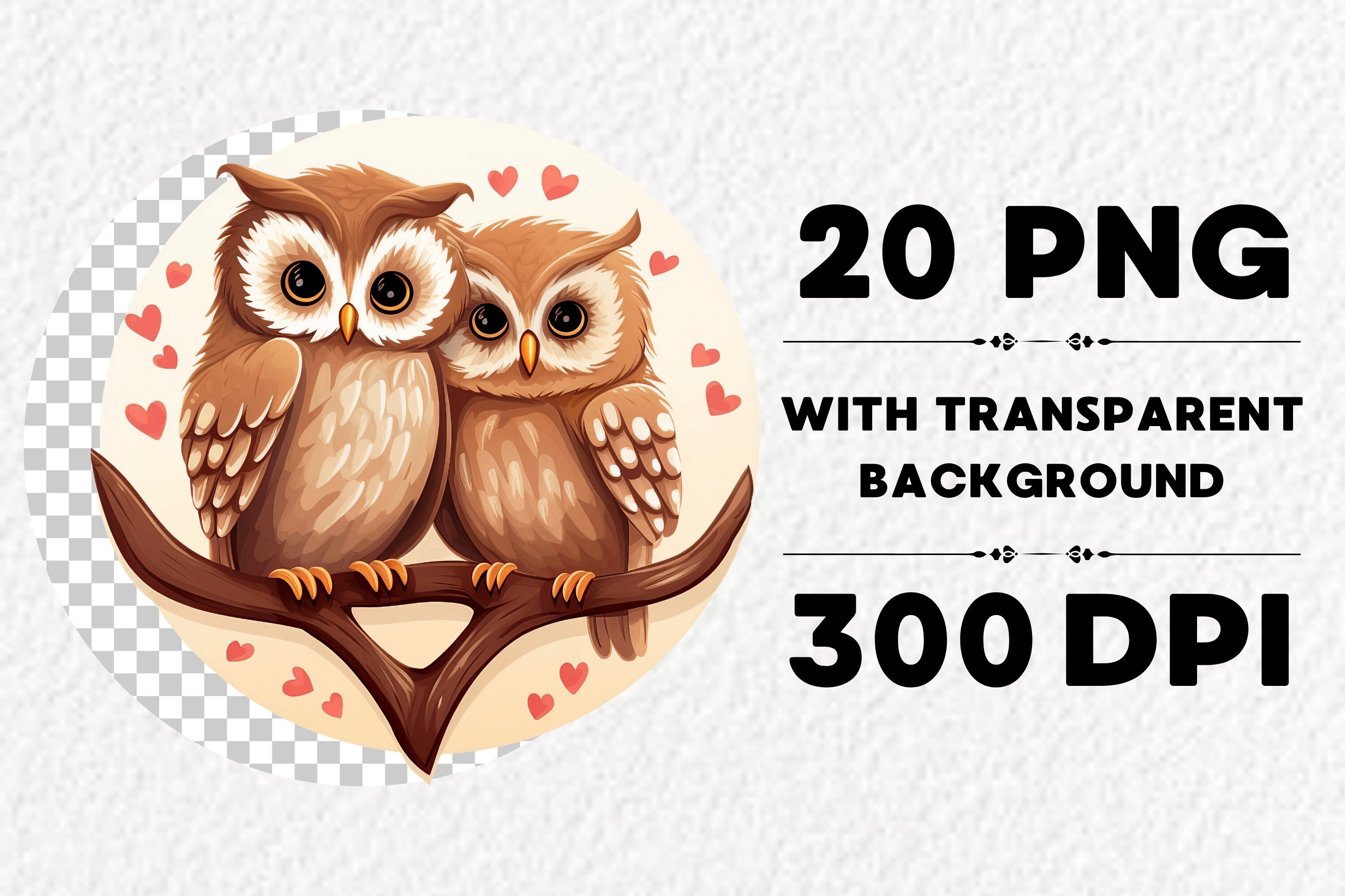 Valentine Day Owl Clipart Cute Owl Clipart, Valentine Ephemera, Owl ...