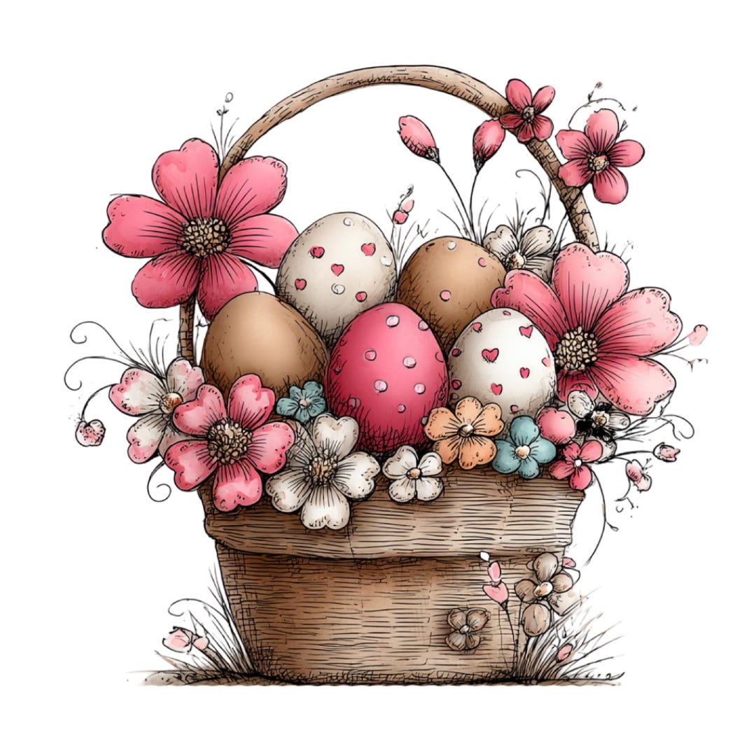 33 Whimsical Spring Easter Clipart: Playful Watercolor Easter ...