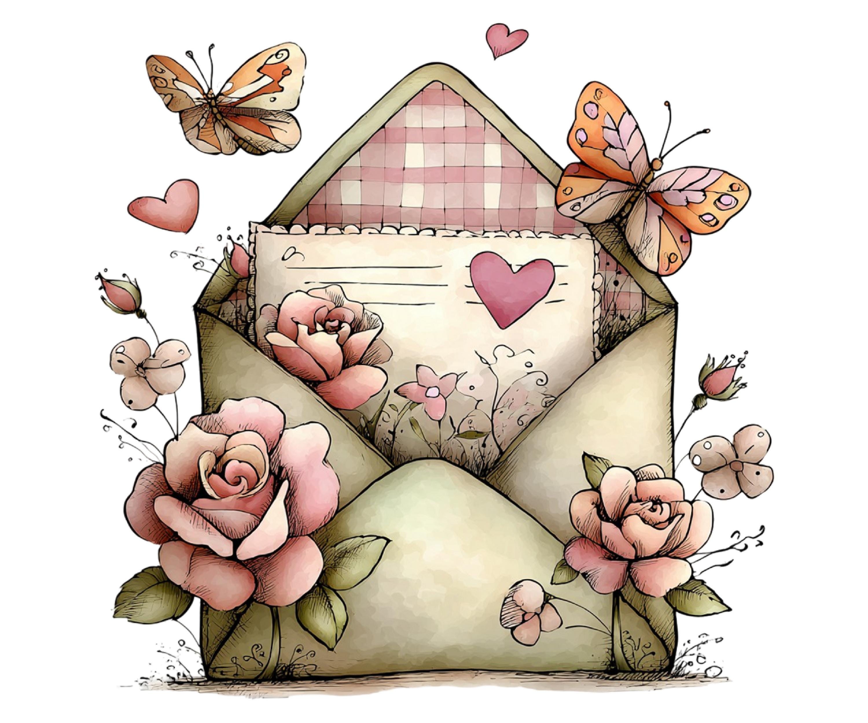 30 Whimsical Valentines Day Clipart: Sweet Graphics, Love Elements ...