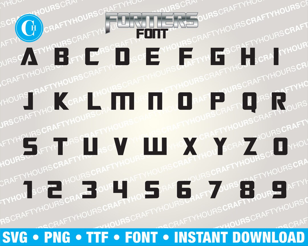 Transformers Font Svg Png Pdf INSTANT DOWNLOAD - Etsy Australia