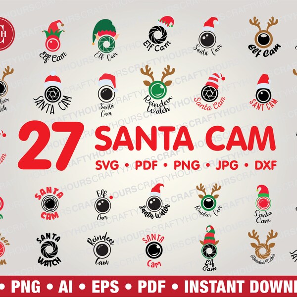 Santa Cam Svg - Etsy