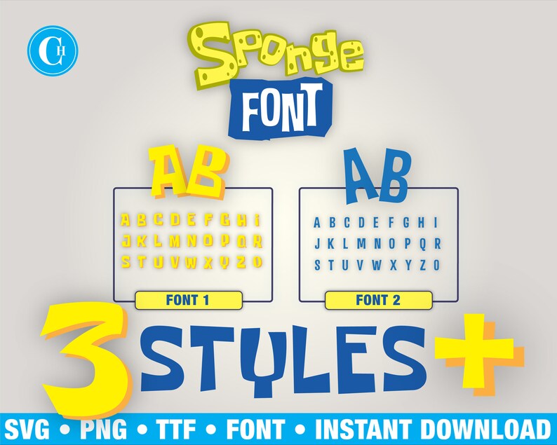 Sponge Font Bundle Svg Png Pdf INSTANT DOWNLOAD - Etsy México