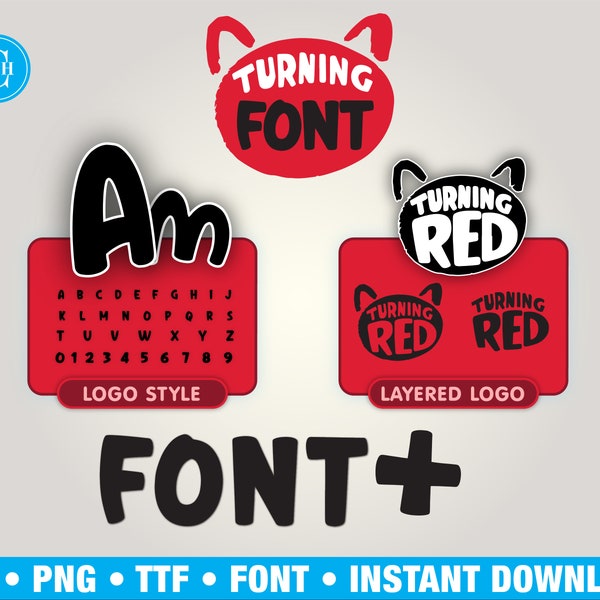 Turning Red Red Font - Etsy
