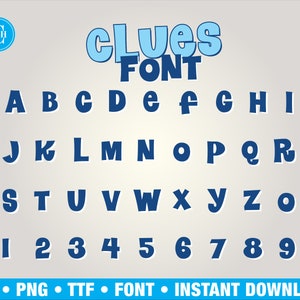 Clues Font Bundle Svg Png Pdf INSTANT DOWNLOAD - Etsy