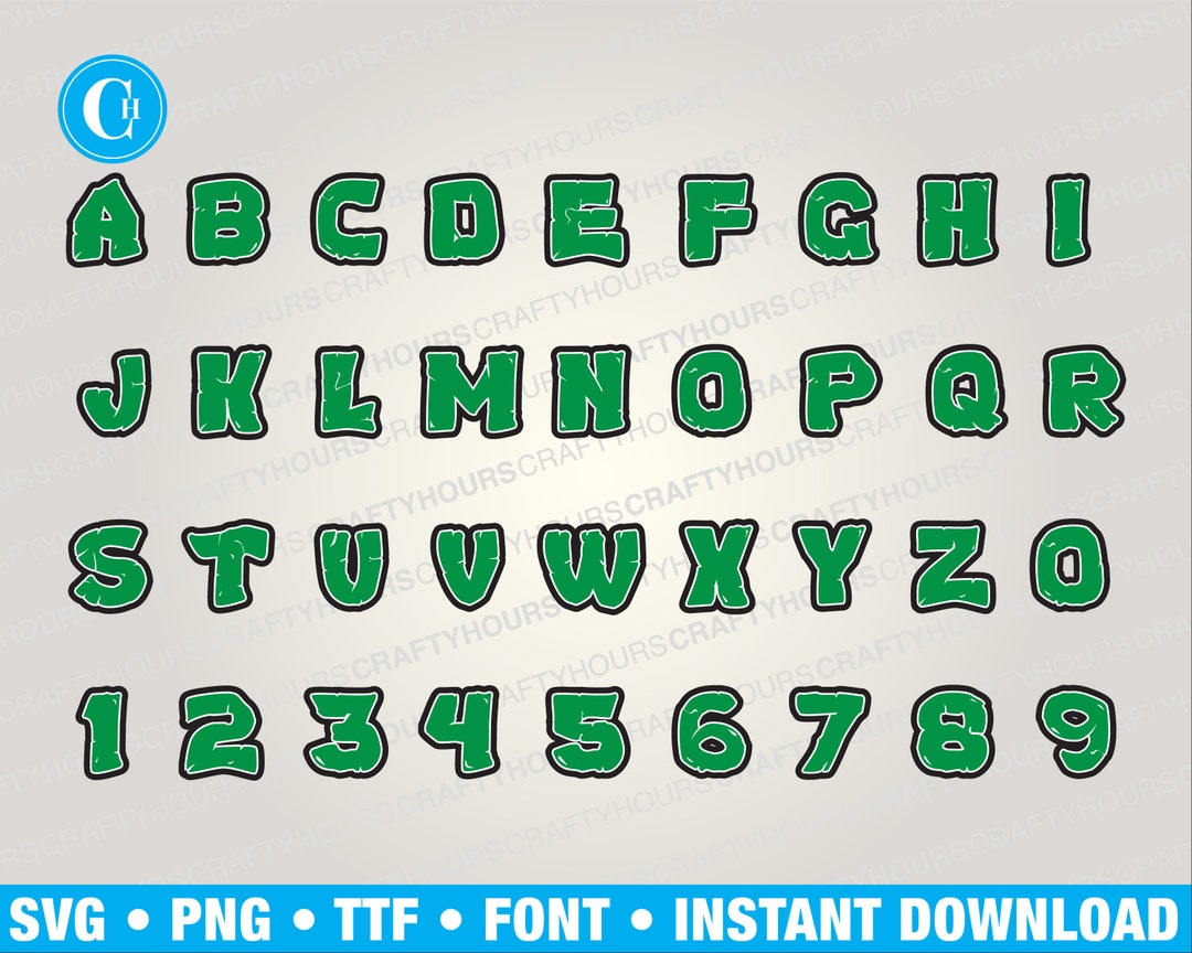 Turtles Font Svg Png Pdf INSTANT DOWNLOAD - Etsy UK