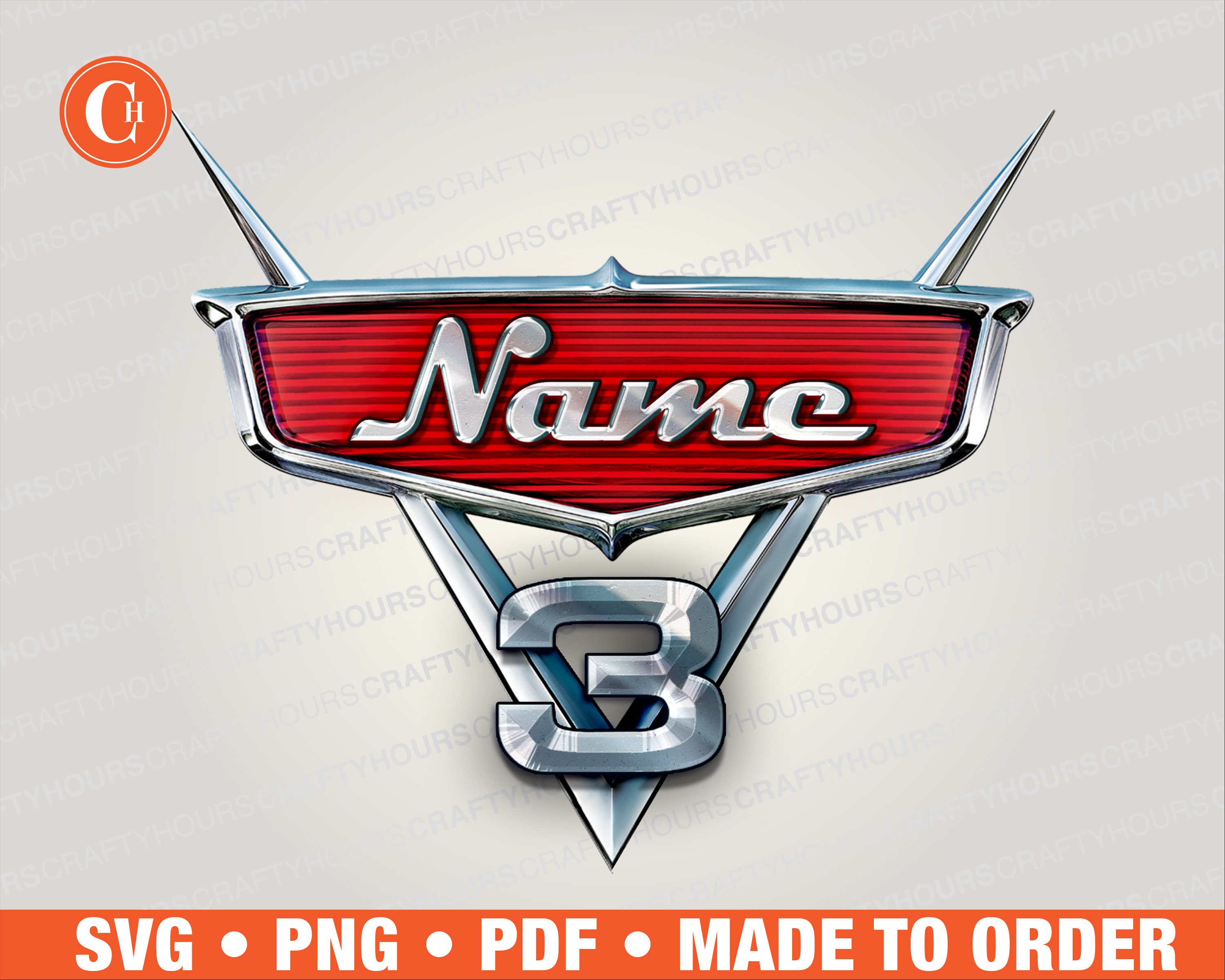 Disney Cars Logo Blank