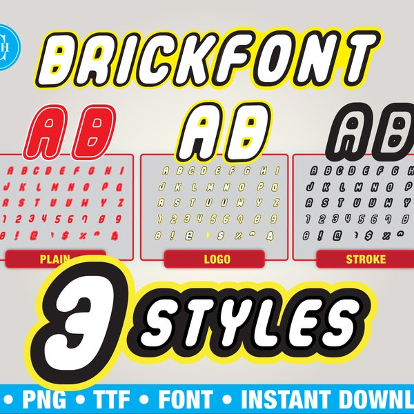 Legos Font - Etsy