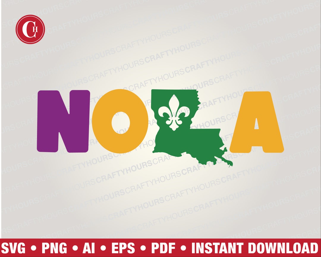 Nola Svg Png Pdf Ai Eps Dxf INSTANT DOWNLOAD - Etsy
