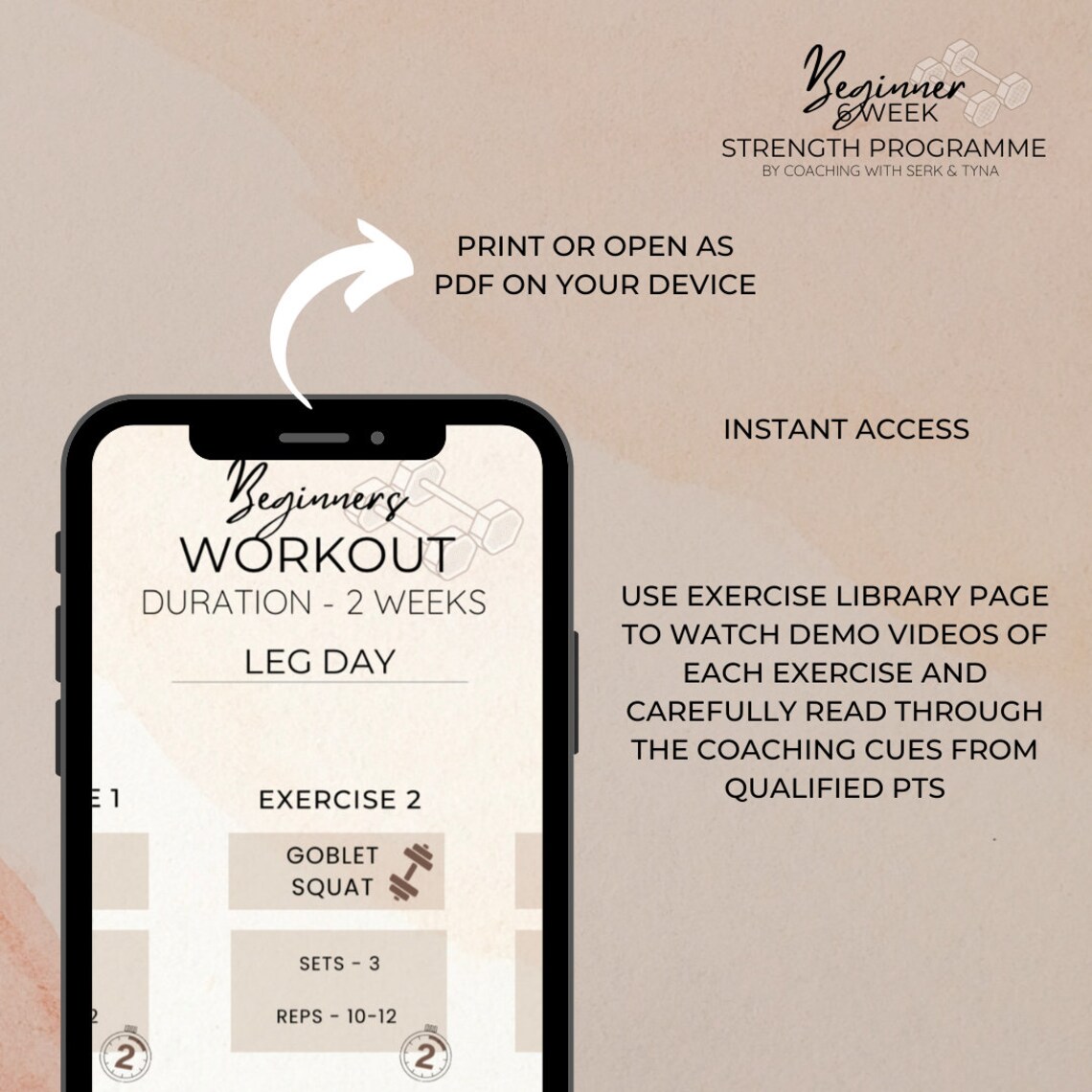 Beginner 6 Week Strength Programme - Etsy