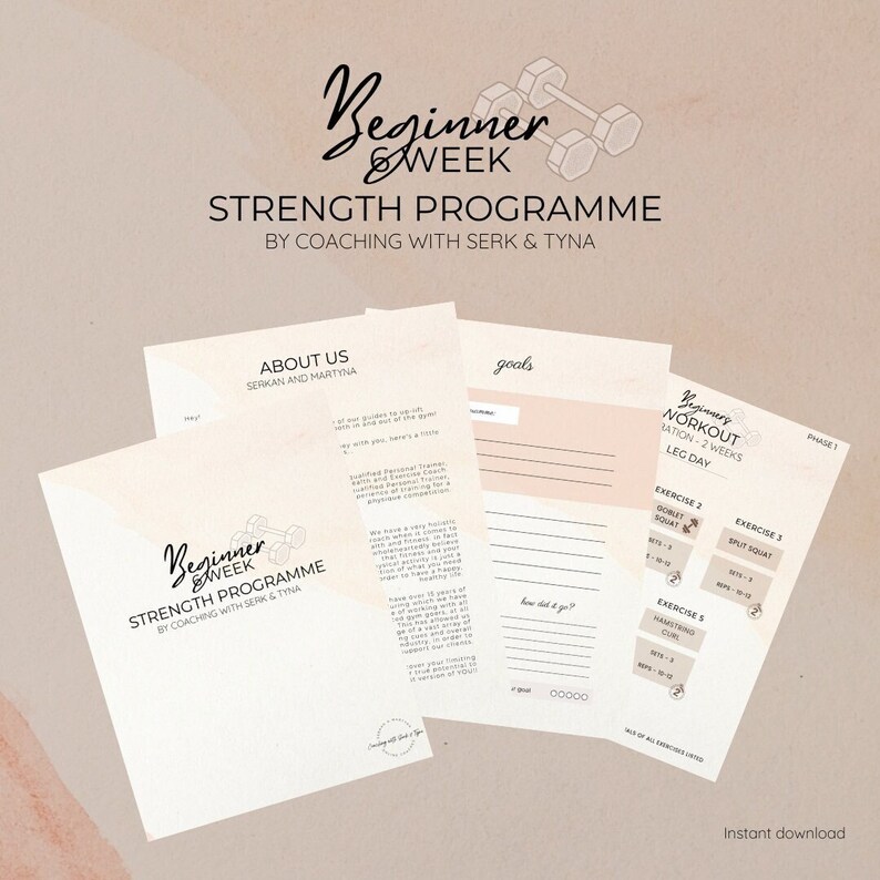 Beginner 6 Week Strength Programme - Etsy