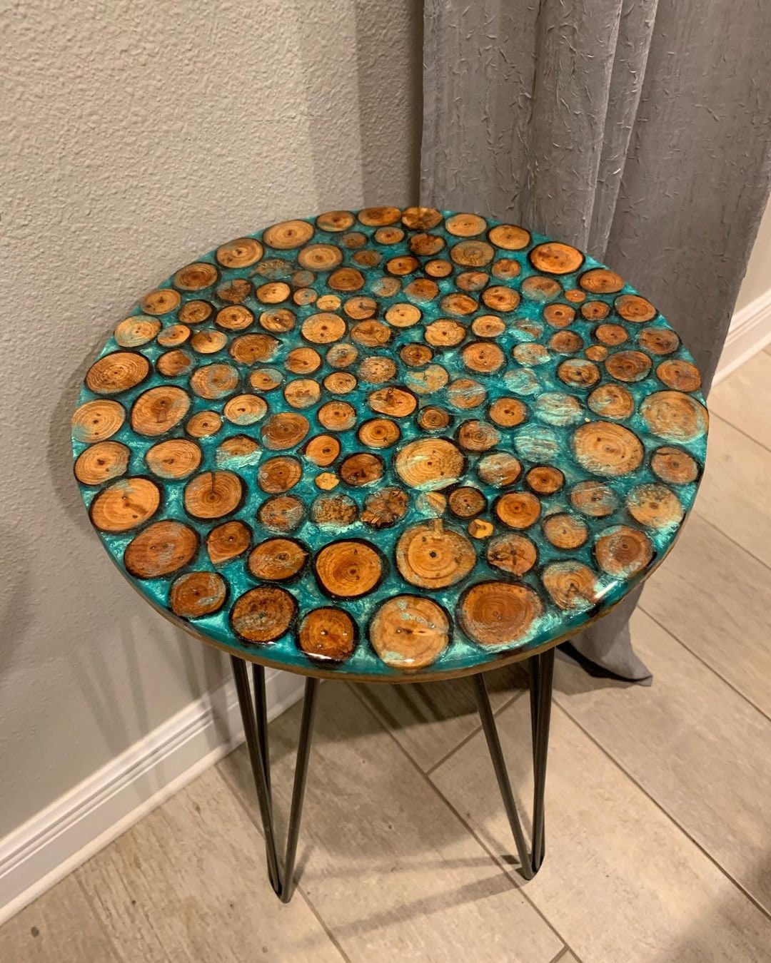 Round Epoxy Table Top Wooden Resin Table Top River Epoxy - Etsy