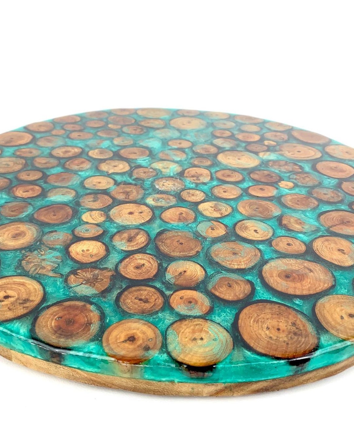 Round Epoxy Table Top Wooden Resin Table Top River Epoxy - Etsy
