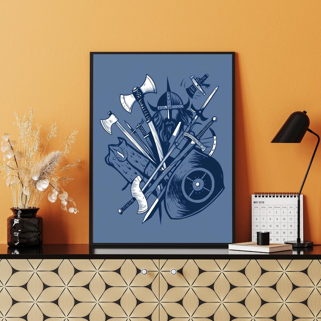 Viking Abstract Wall Art Wall Decor Living Room Decor Kitchen Wall ...