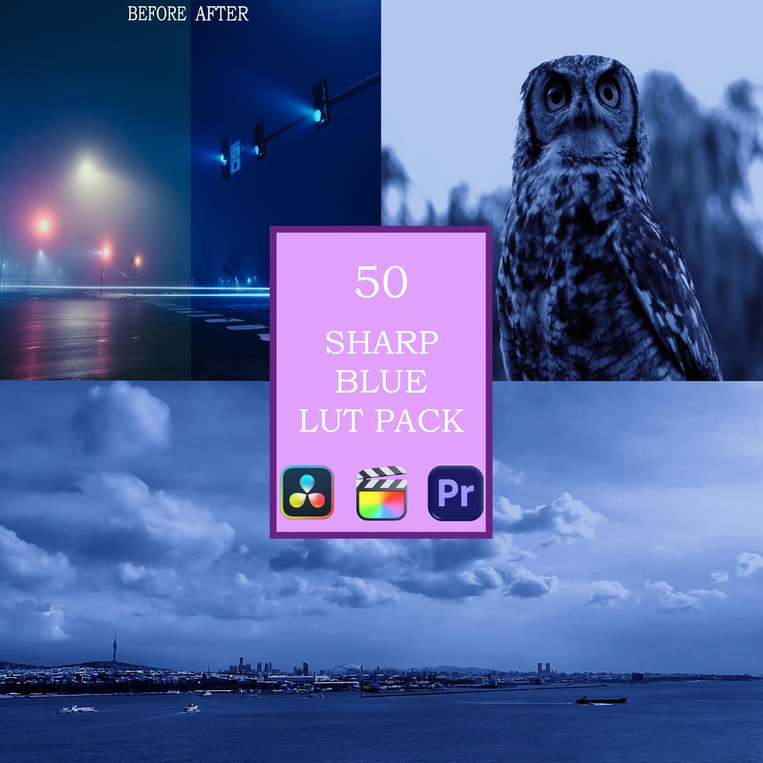 50 Sharp Blue Lut Pack | Color Grading | Video Filter | Premiere Pro ...