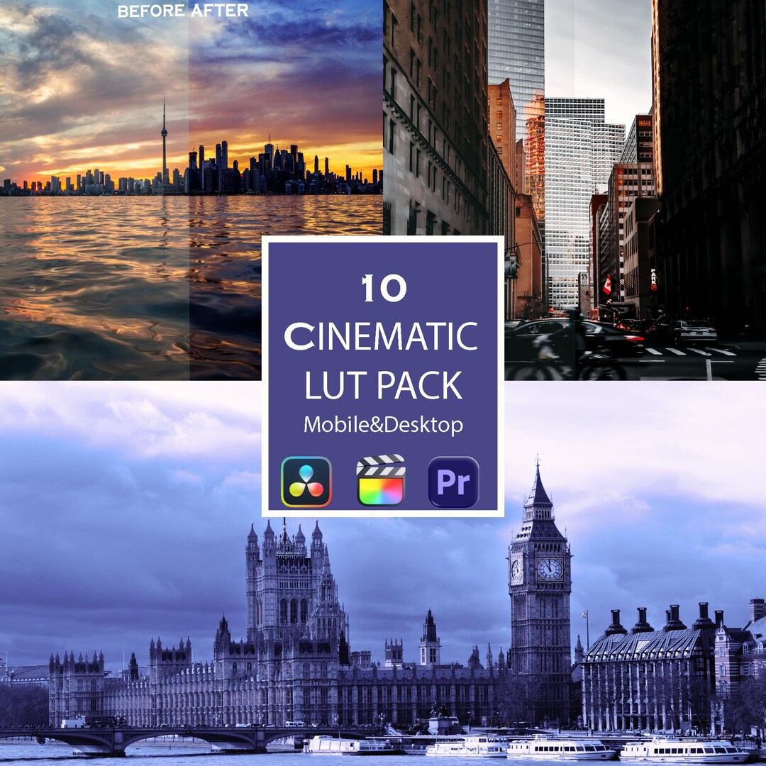 10 Cinematic Lut Pack | Color Grading | Video Filter | Premiere Pro ...
