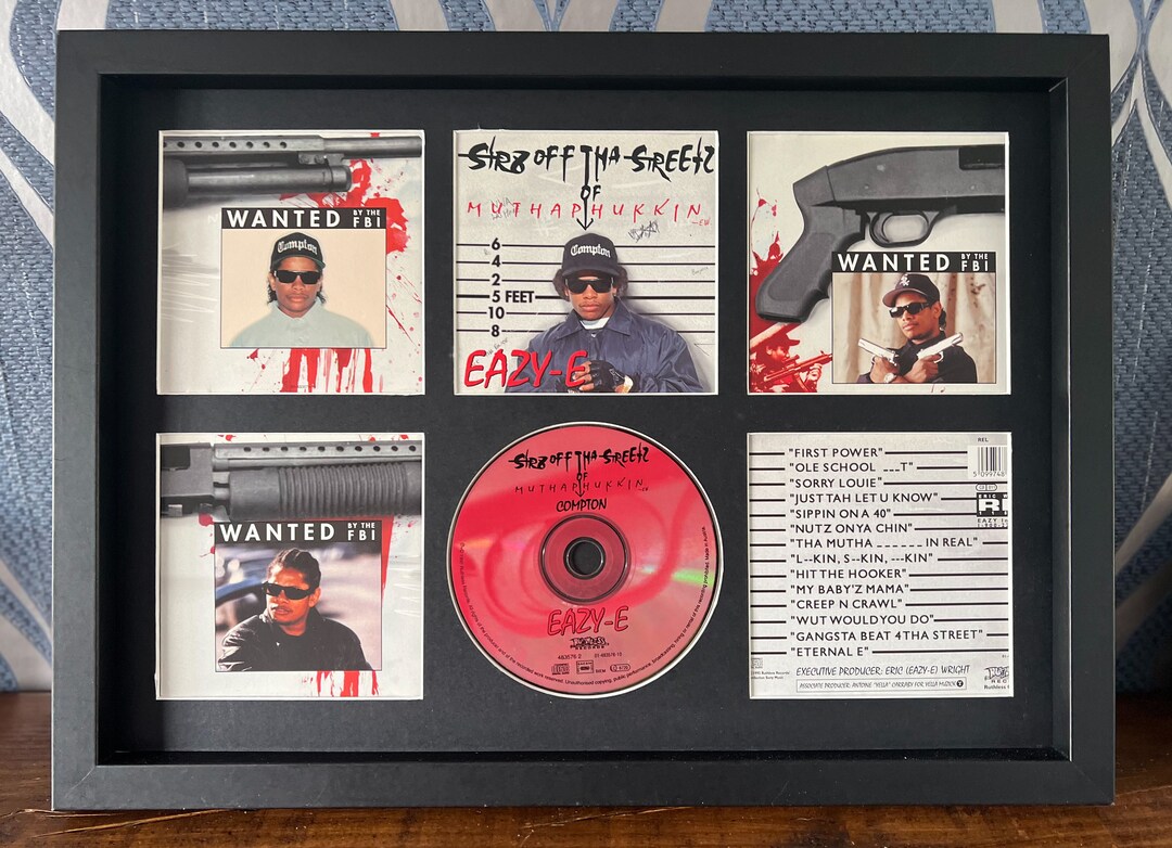 Eazy E | Str8 off Tha Streetz of Compton | CD Wall Display | Frame Not Included | - Etsy