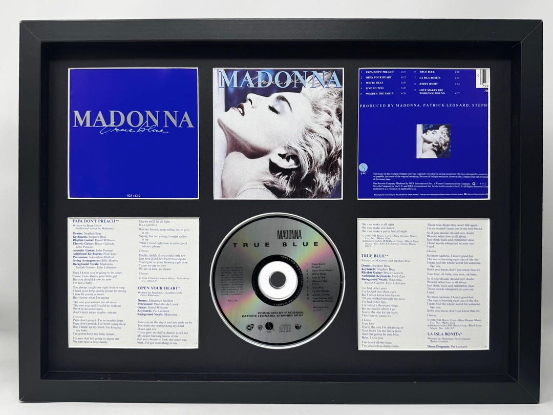 Madonna | True Blue | CD Wall Display | Frame Not Included | - Etsy