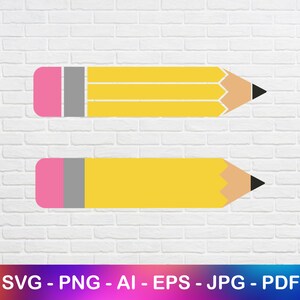 Pencil Svg, Back to School Vector Pencil Eps, Jpg File for Teacher - Etsy