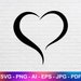 Open Heart Svg, Hand Drawn Heart Outline Instant Download - Etsy