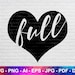 Full Heart Svg, Love Svg, Heart Silhouette Svg, Letter Svg, Silhouette ...