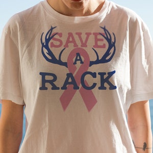 Save a Rack Svg, Png, Jpg, Dxf Files for Cricut, Antlers Breast Cancer ...