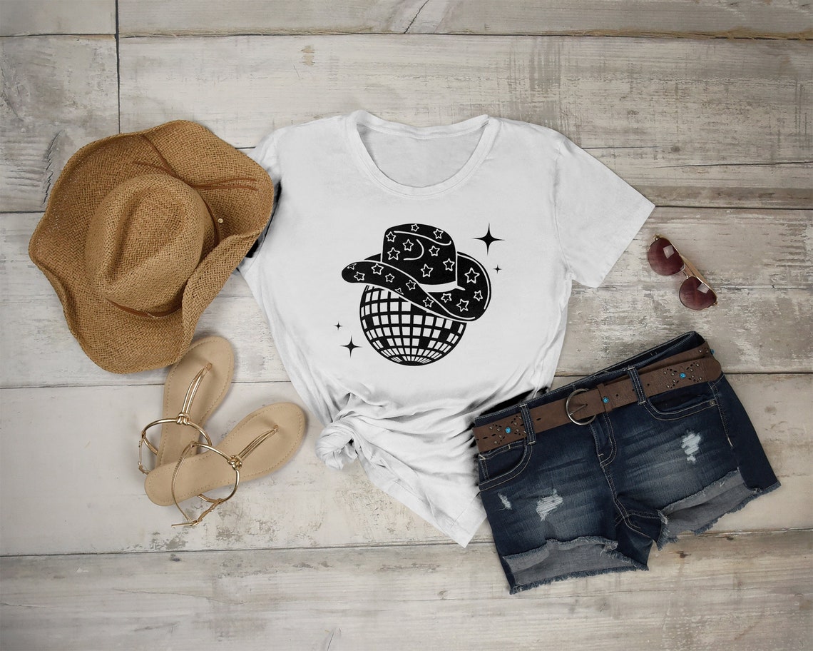 Rodeo Disco Ball Svg, Cowgirl Disco Ball Svg File, Cowboy Svg ...