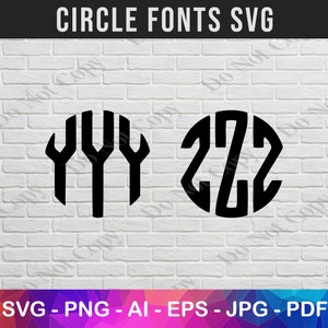 Circle Alphabet Svg, Circle Monogram Svg, Circle Letters Svg, Split ...