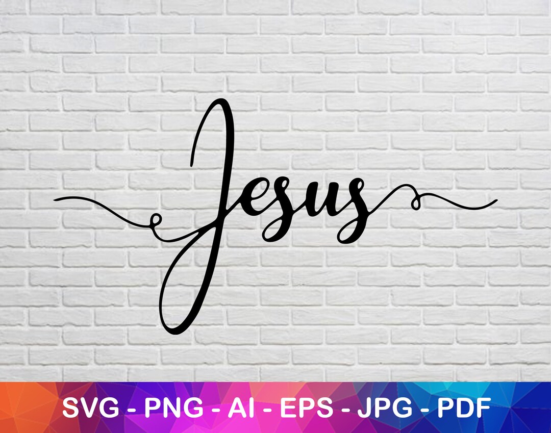 Jesus Handwriting Svg Cut File, Christ Svg - Etsy